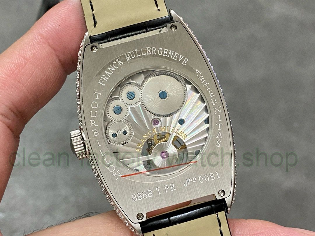 ABF Factory Franck Muller Tourbillon 44mm Diamond&Steel Leather Strap ...