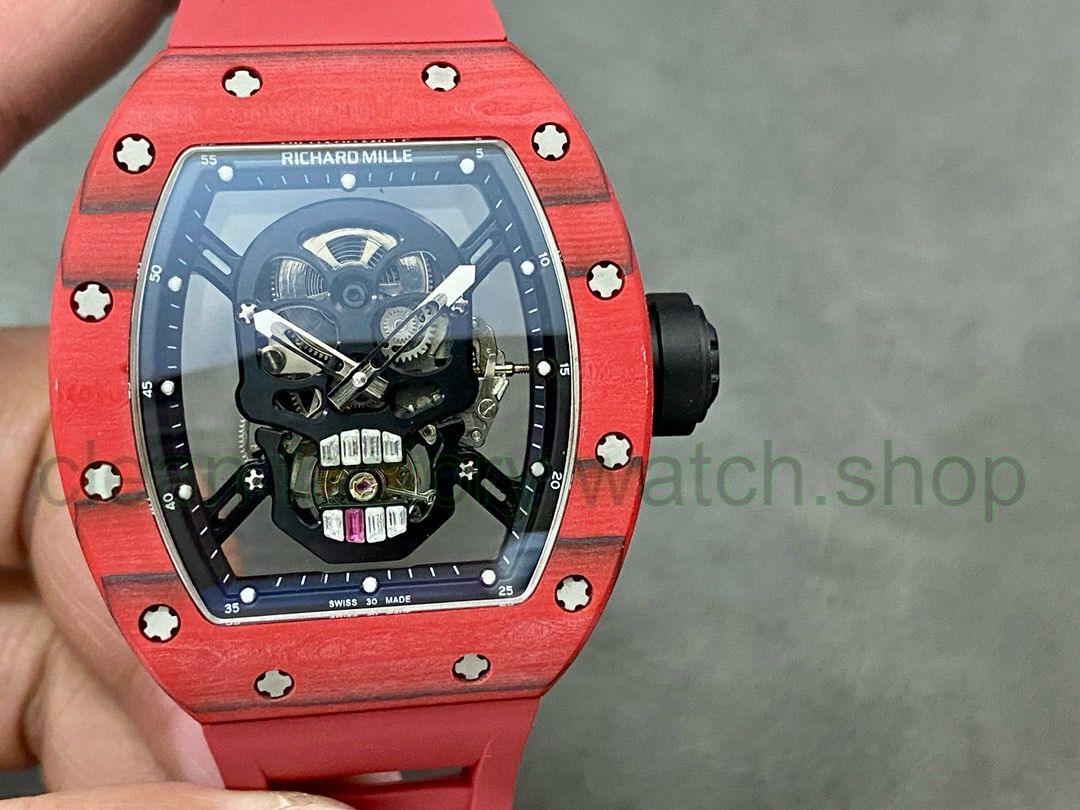 YS Factory Richard Mille Skull RM052 44mm Full Red Ceramics&Titanium ...
