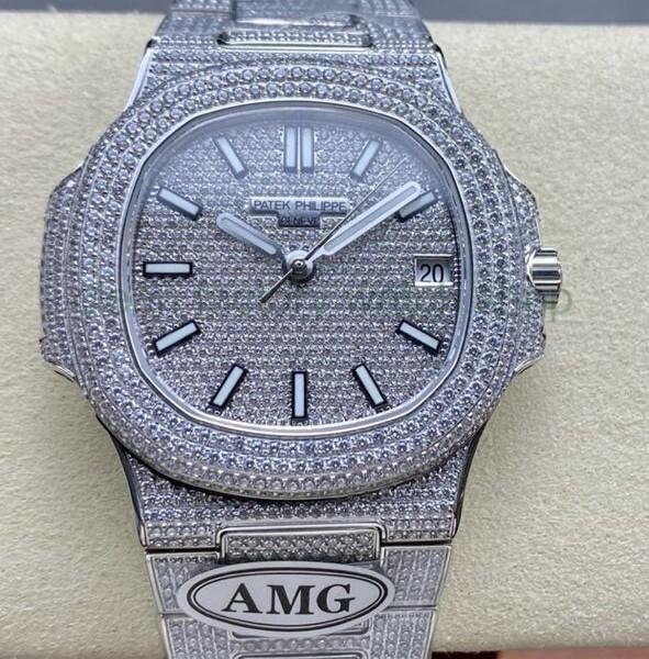 AMG Factory Patek Philippe Nautilus PP5711 40mm Small Diamond Bezel ...