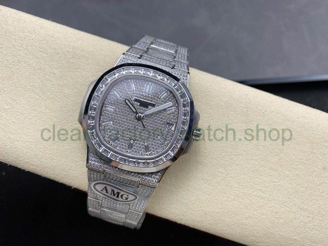 AMG Factory Patek Philippe Nautilus PP5711 40mm Baguette Diamond Bezel ...