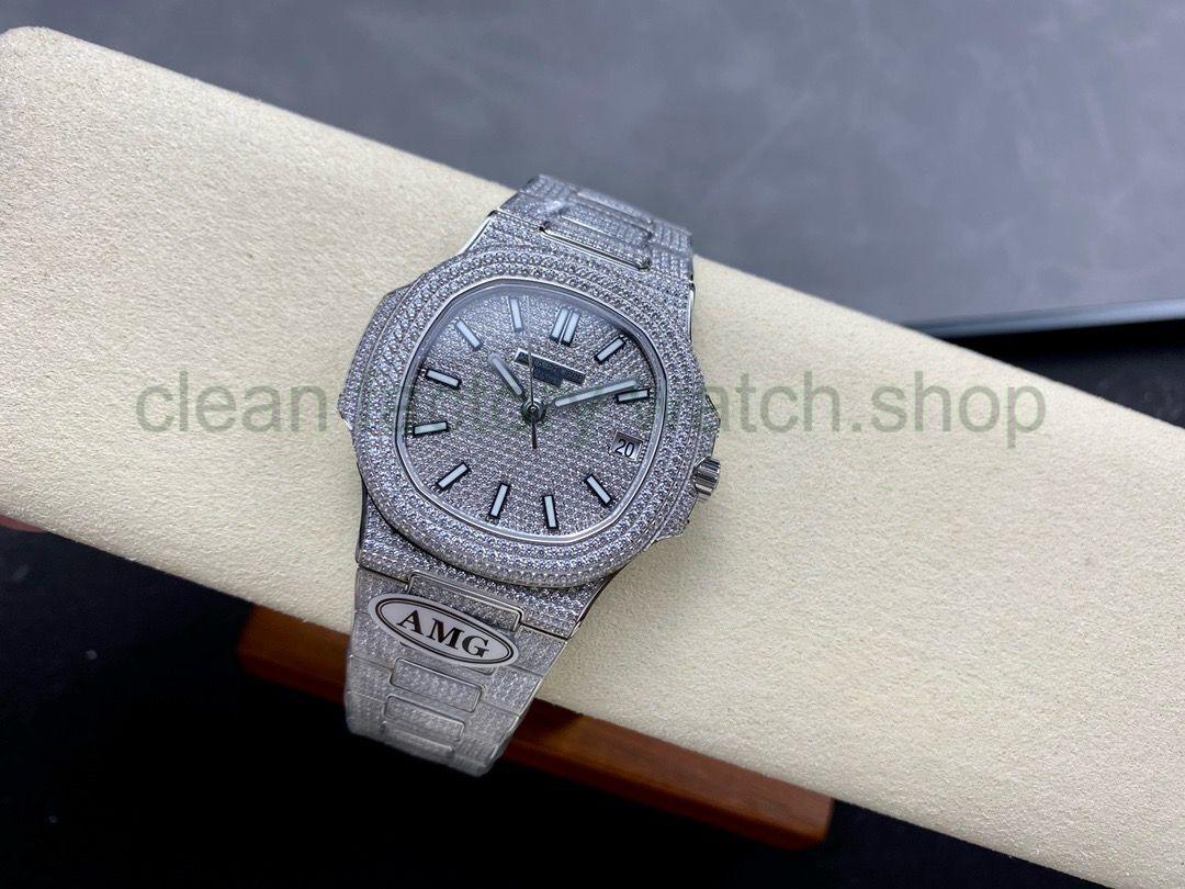 AMG Factory Patek Philippe Nautilus PP5711 40mm Small Diamond Bezel ...