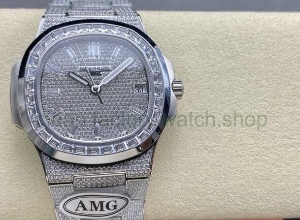 AMG Factory Patek Philippe Nautilus PP5711 40mm Baguette Diamond Bezel ...