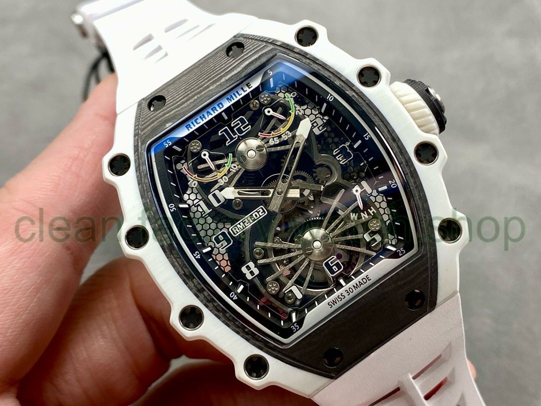 RM Factory Richard Mille RM21-02 Tourbillon 43mm White Ceramics White ...
