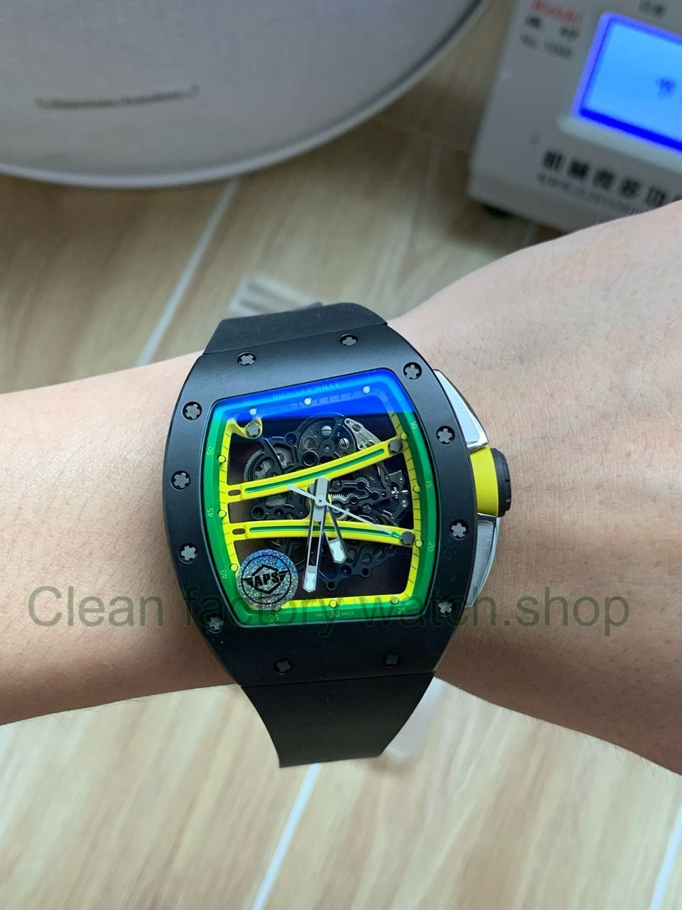 APS Factory Richard Mille RM 061-01 Black Rubber Strap Yohan Blake ...