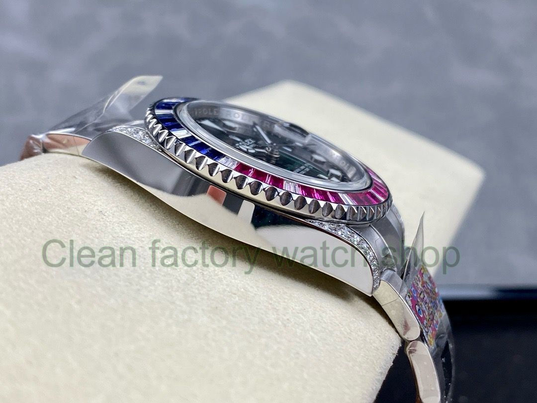 Rolex GMT-Master II 116769TBR Modified and customized Moissanite bezel ...
