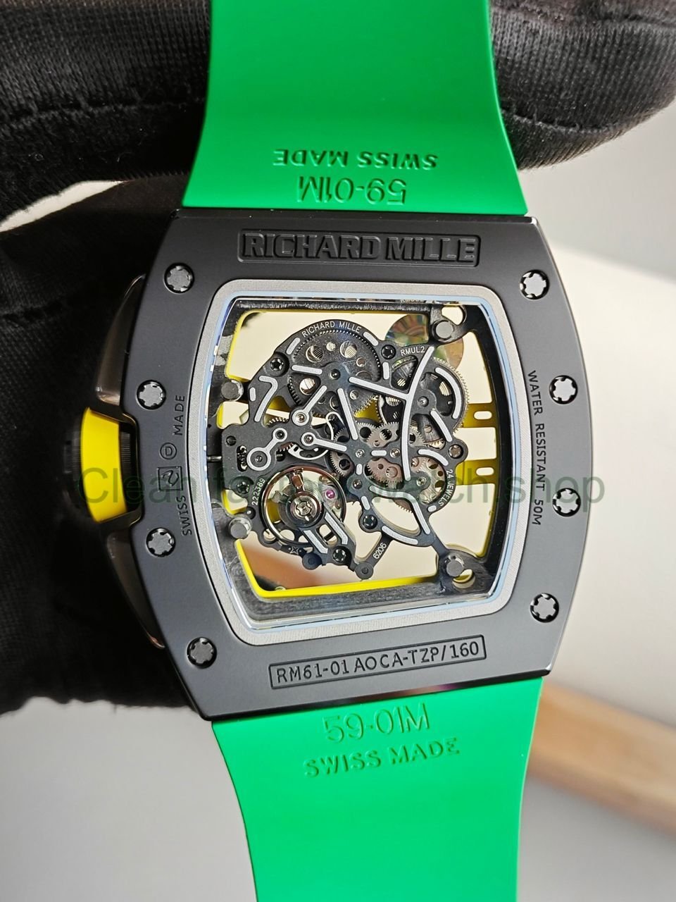 ZF Factory Richard Mille RM 061-01 Black Rubber Strap Yohan Blake ...